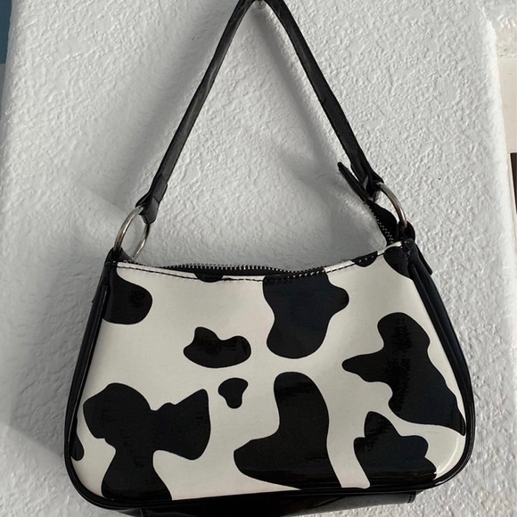 Bags | Cow Print Baguette Purse | Poshmark